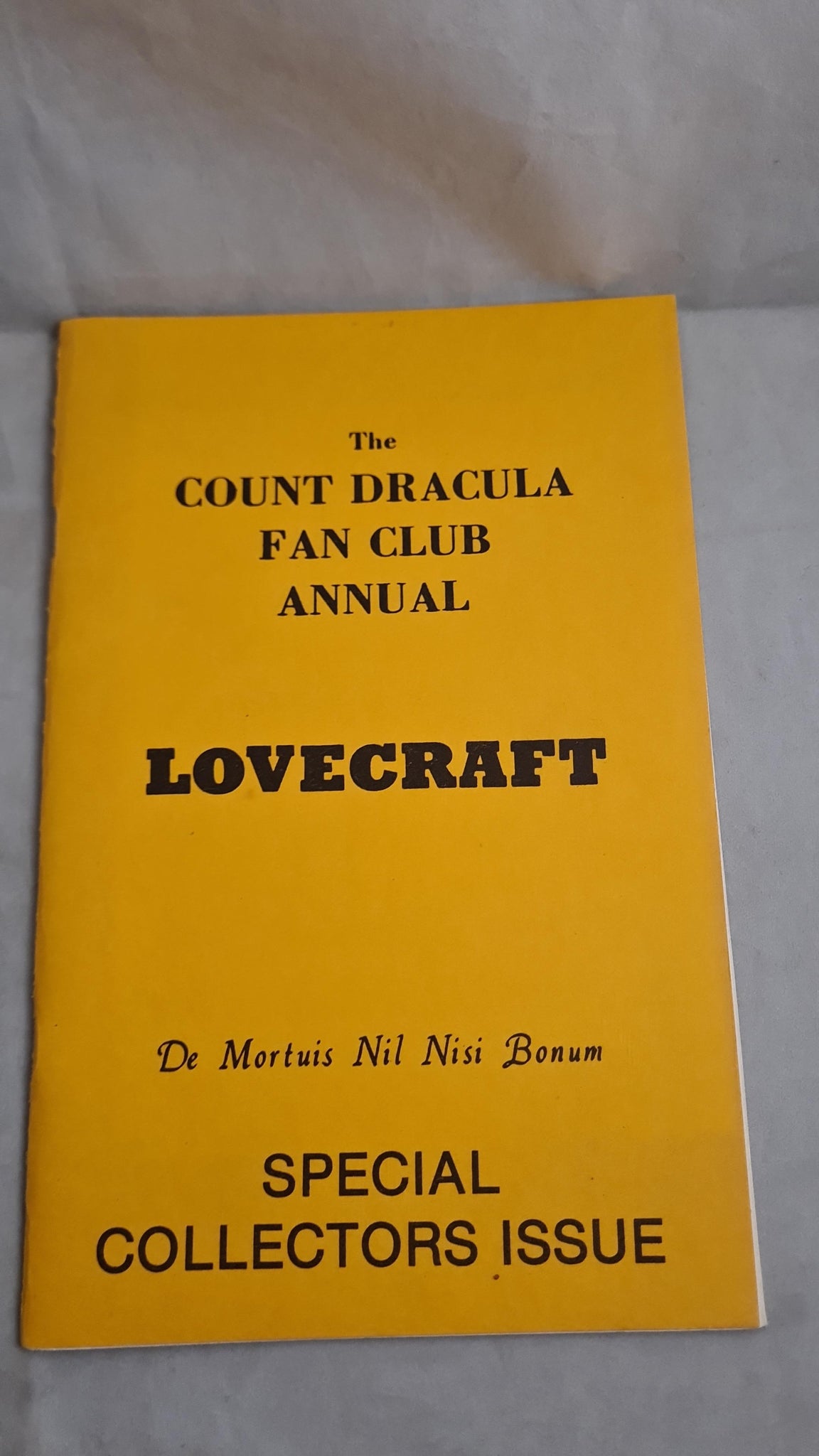 Count Dracula Fan Club Annual, Special Lovecraft Issue, Volume 5 Numbe ...