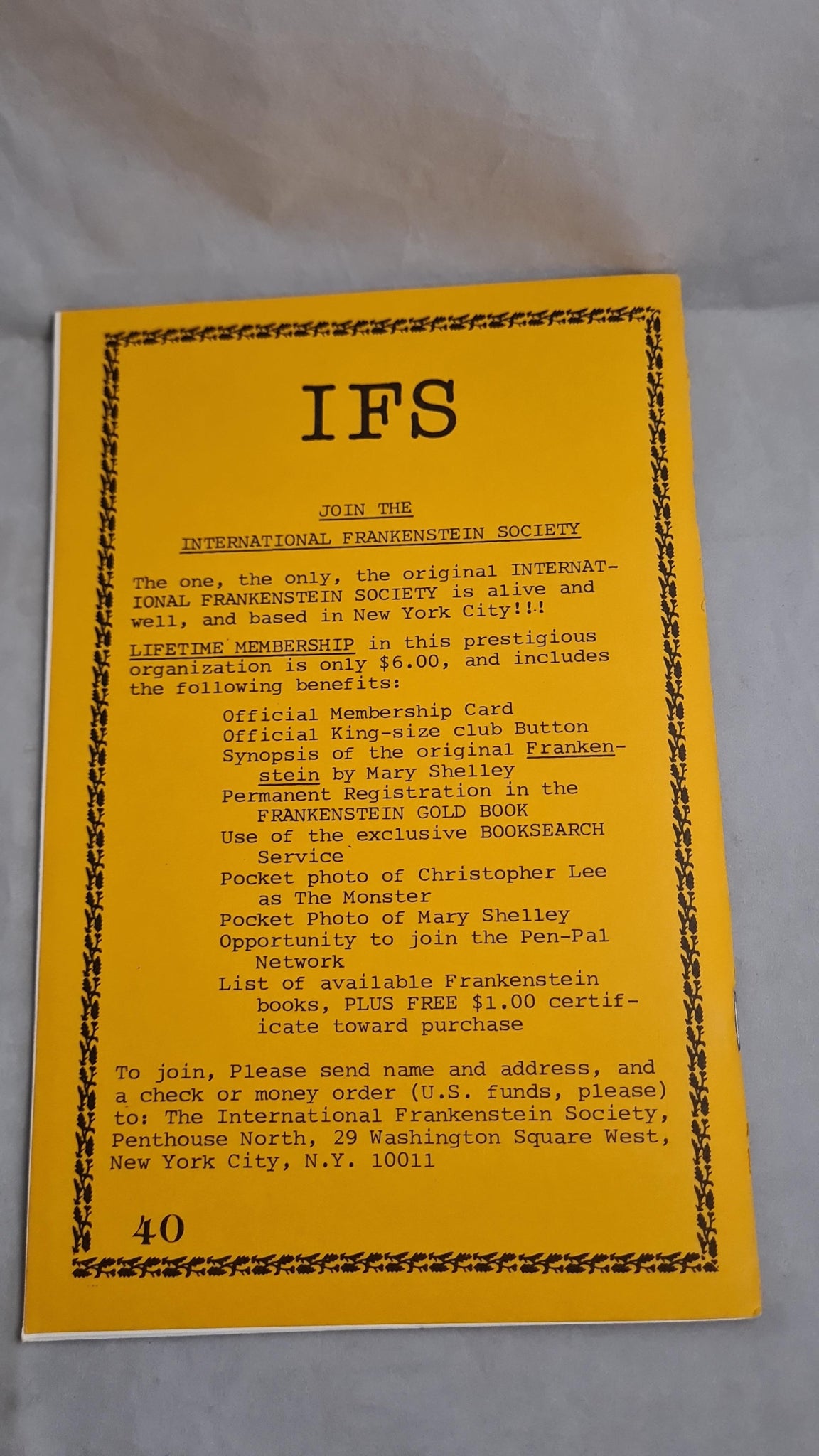 Count Dracula Fan Club Annual, Special Lovecraft Issue, Volume 5 Numbe ...