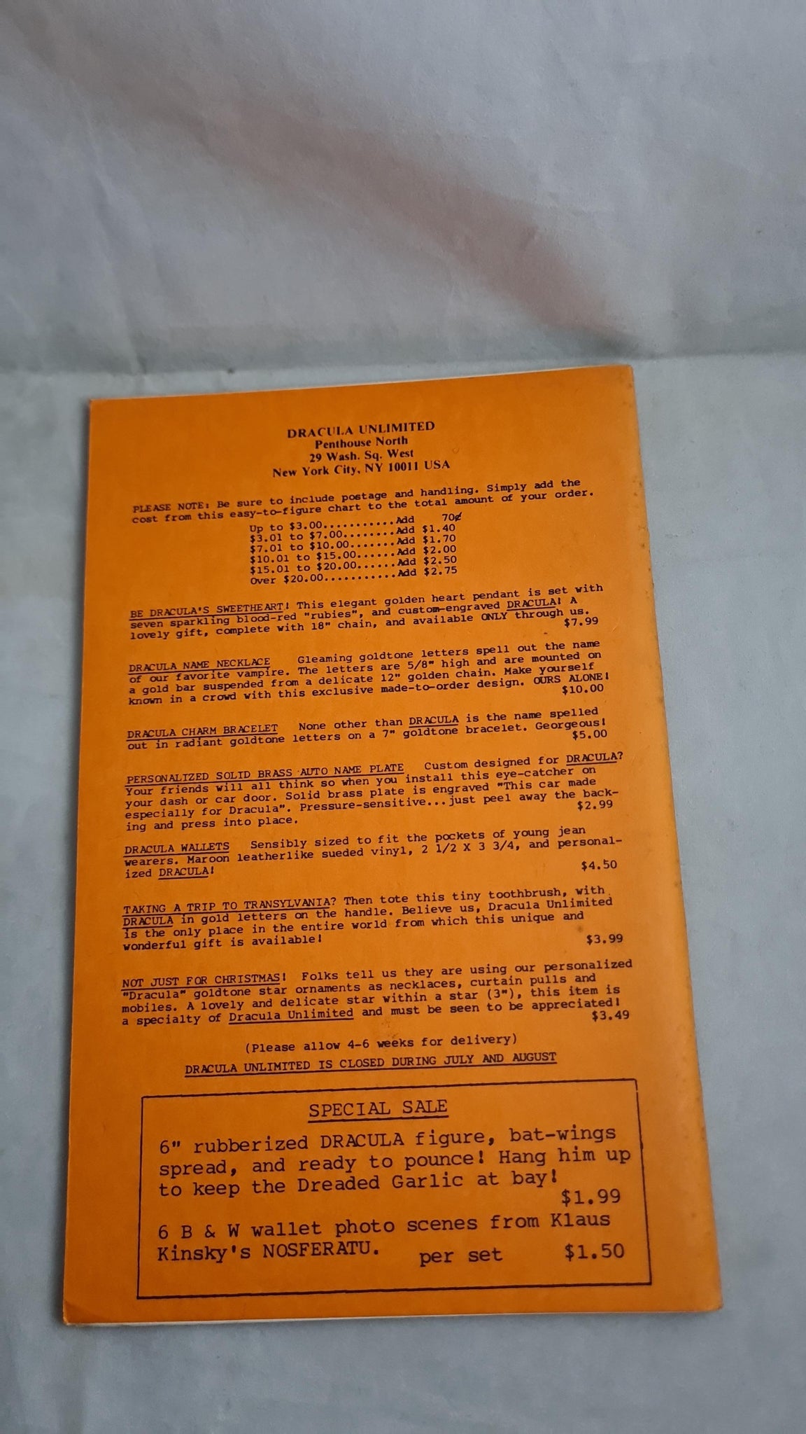 Count Dracula Fan Club, Bi-Annual, Special Vincent Price Issue, Volume ...