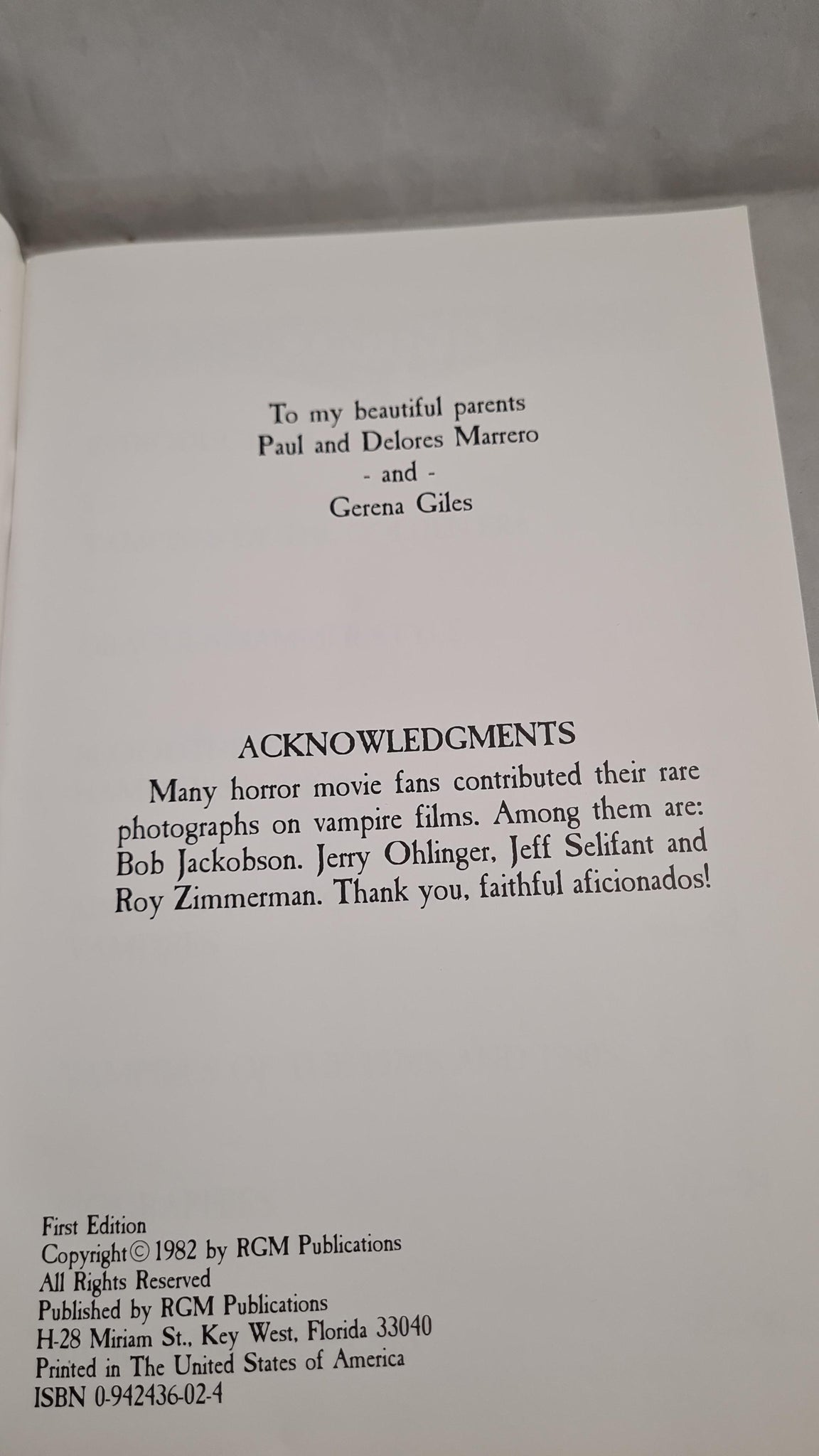 Robert Marrero - Vampires Hammer Style, RGM Publications, 1982, First ...