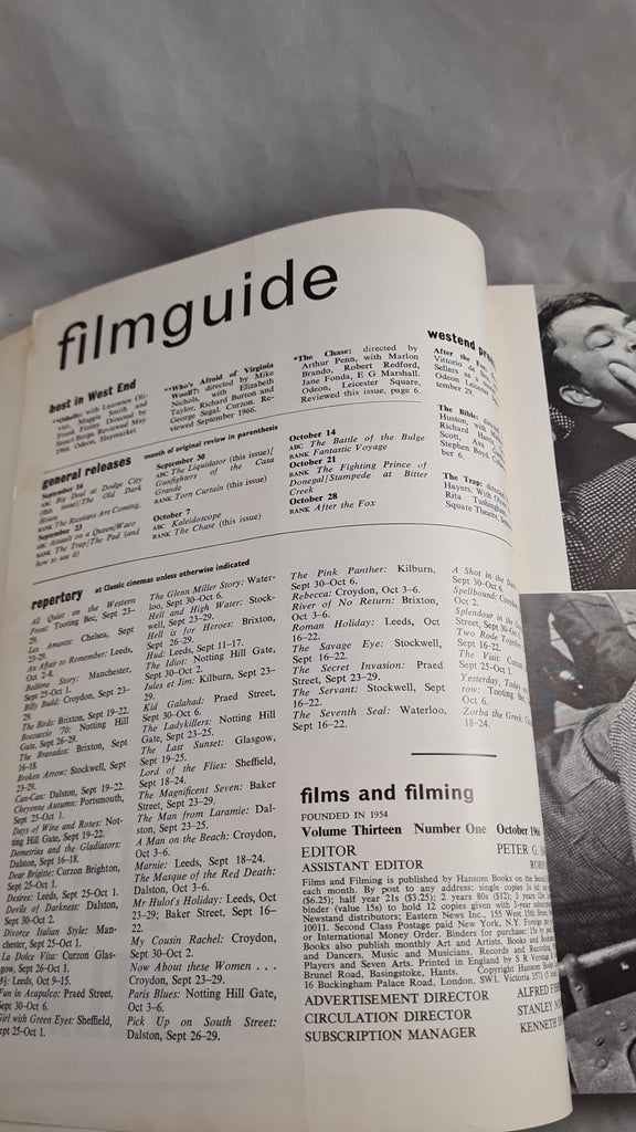 Films and Filming Magazine October 1966 – Richard Dalby's Library
