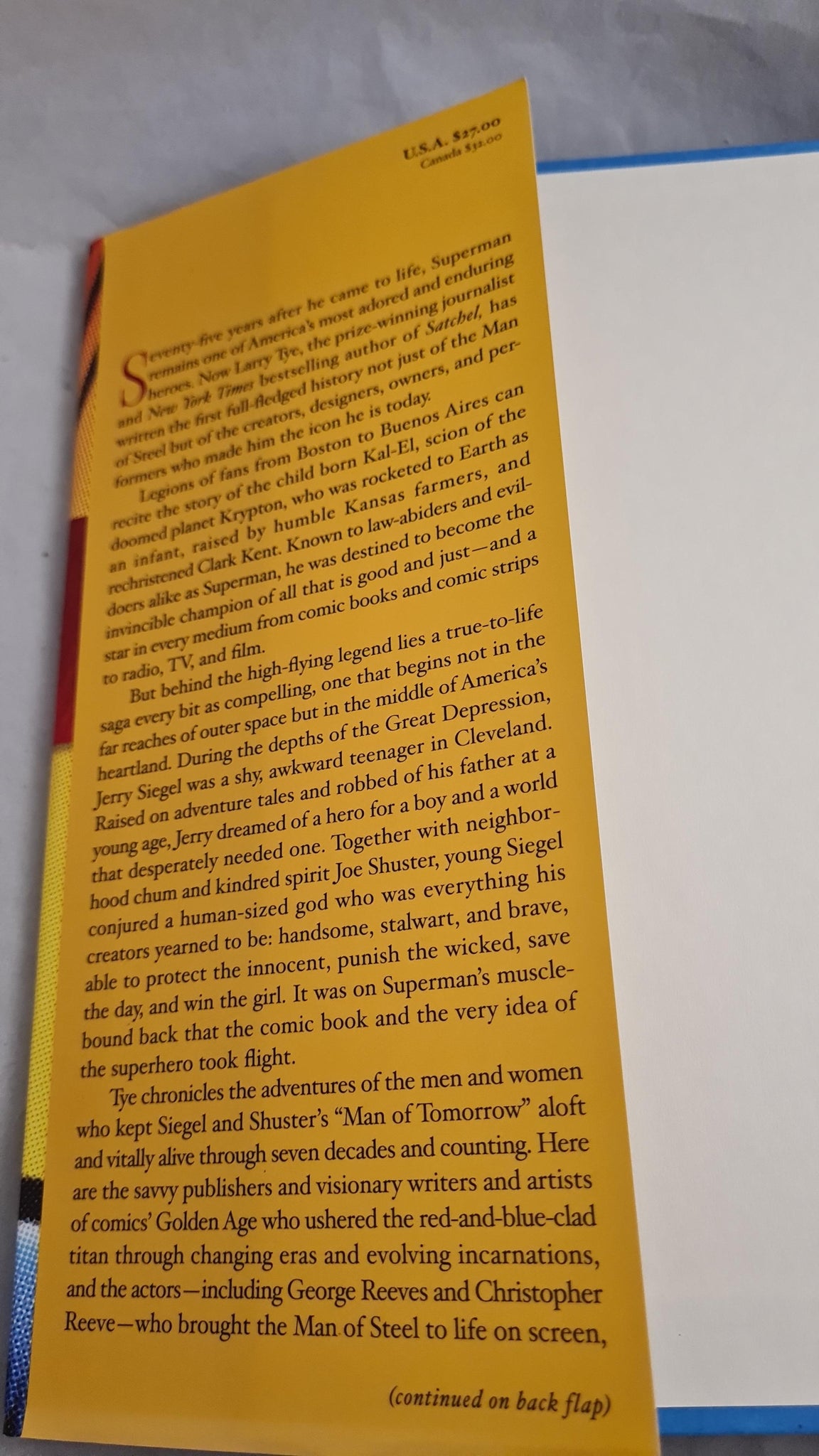Larry Tye - Superman - The High-Flying History, Random House, 2012, Fi ...