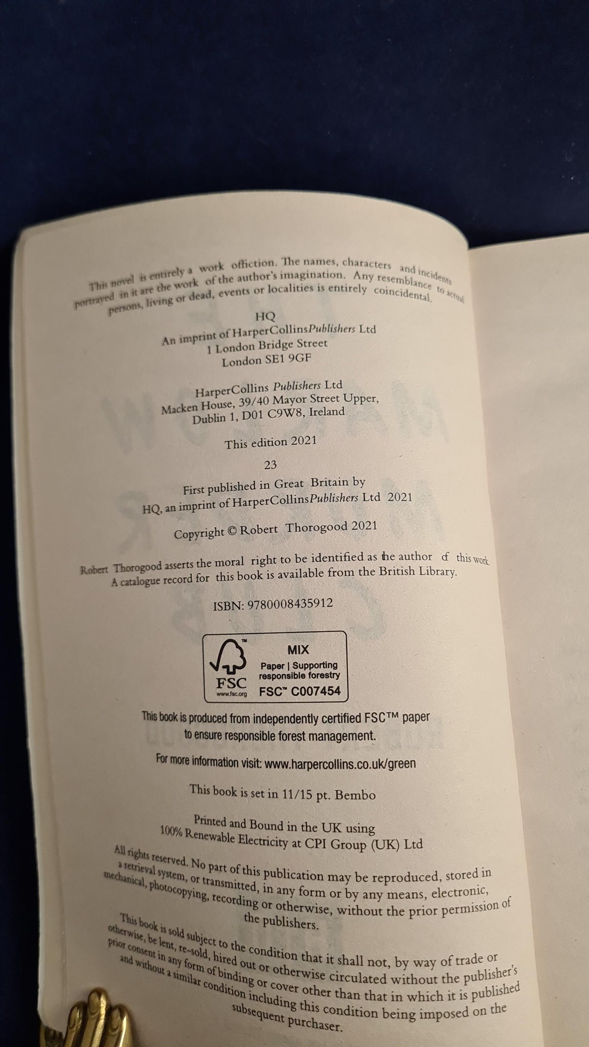 Robert Thorogood - The Marlow Murder Club, HQ, 2021, Paperbacks ...