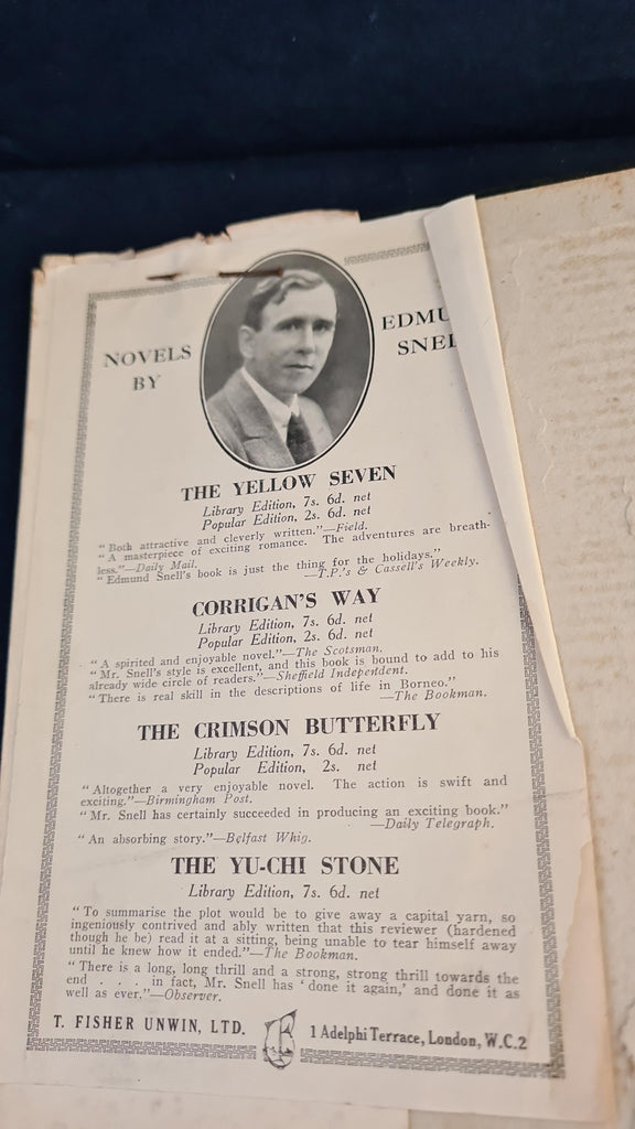 Edmund Snell - The Crimson Butterfly, T Fisher Unwin, 1926, Signed ...