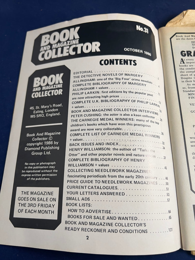 Magazine Collector Number 31 October 1986 – Richard Dalby's Library