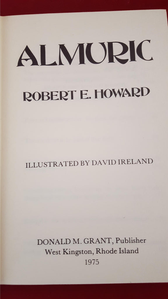 Robert E Howard - Almuric, Donald M Grant, 1975, 1st Edition – Richard ...