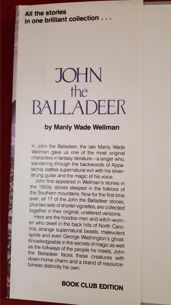 Manly Wade Wellman - John the Balladeer, Baen Books, 1988, 1st Edition ...