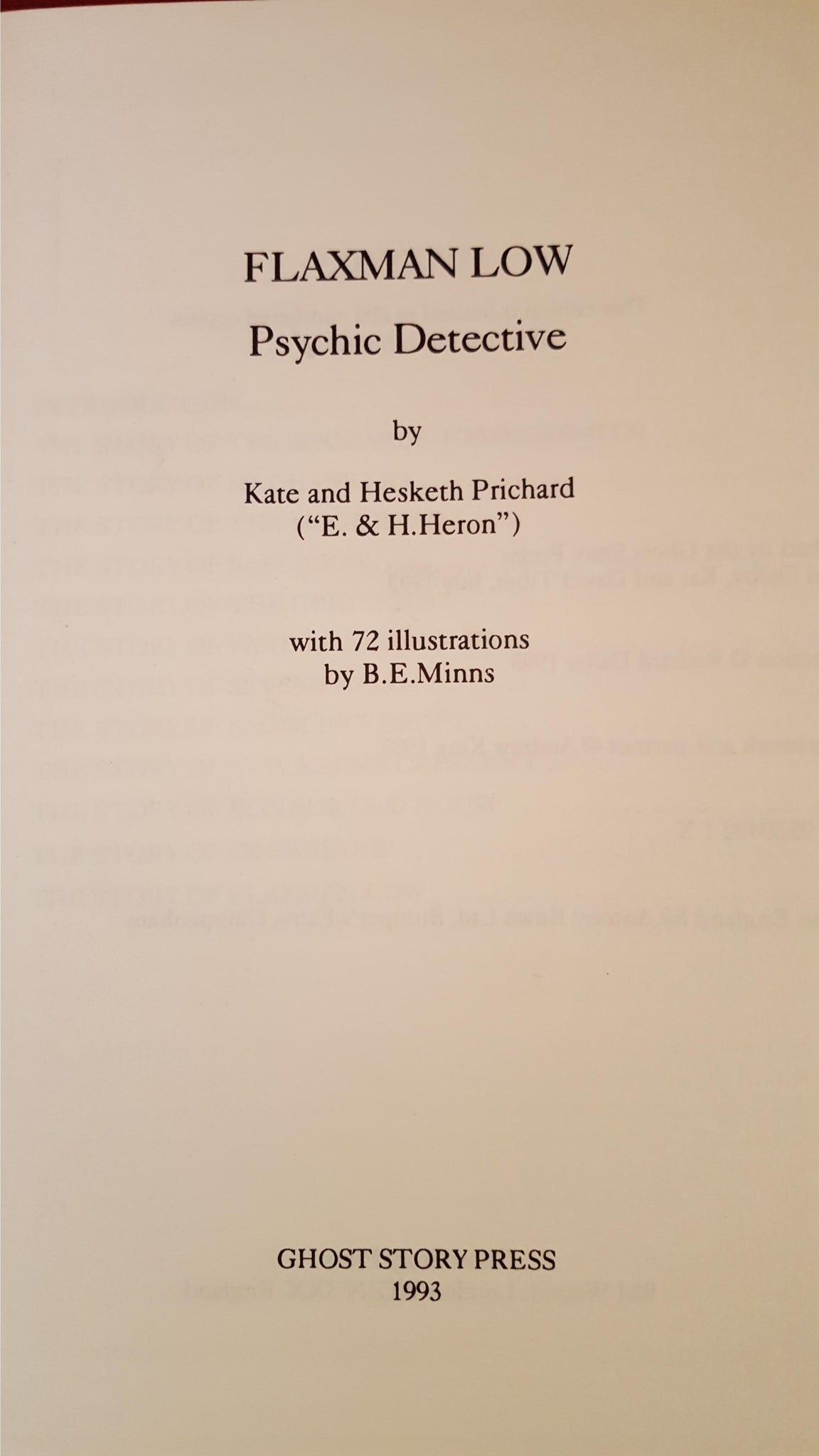Flaxman Low Psychic Detective by Kate and Hesketh Prichard, 1993, No 6 ...