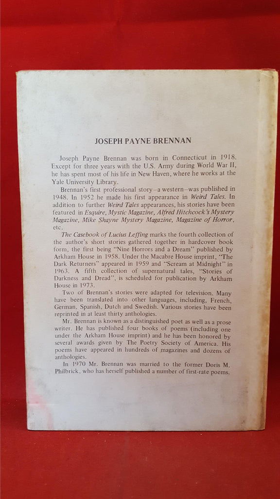Joseph Payne Brennan - The Casebook Of Lucius Leffing, Macabre, 1973 ...