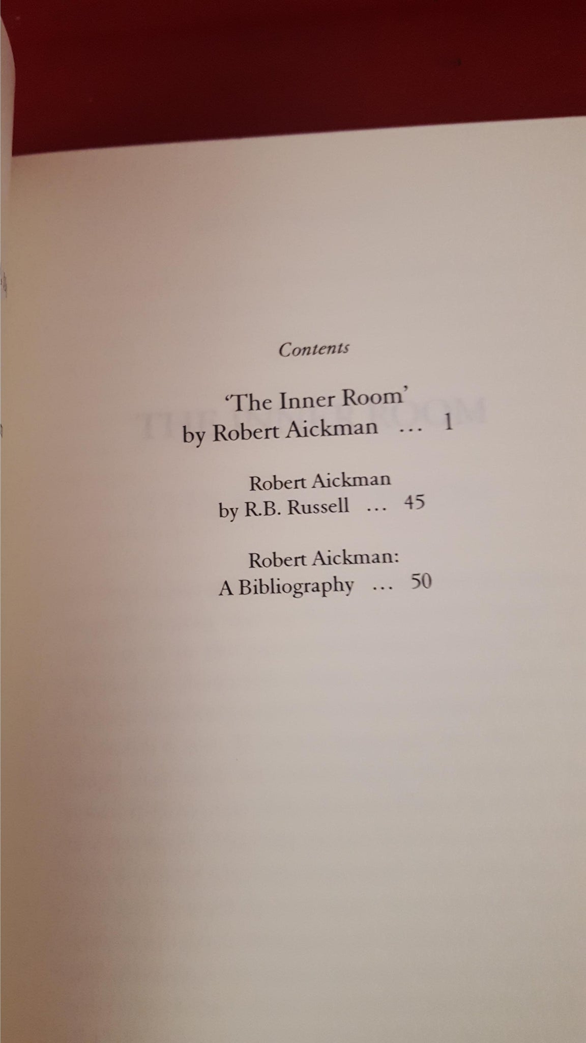 Robert Aickman - The Inner Room, Tartarus Press, 2010 – Richard Dalby's ...