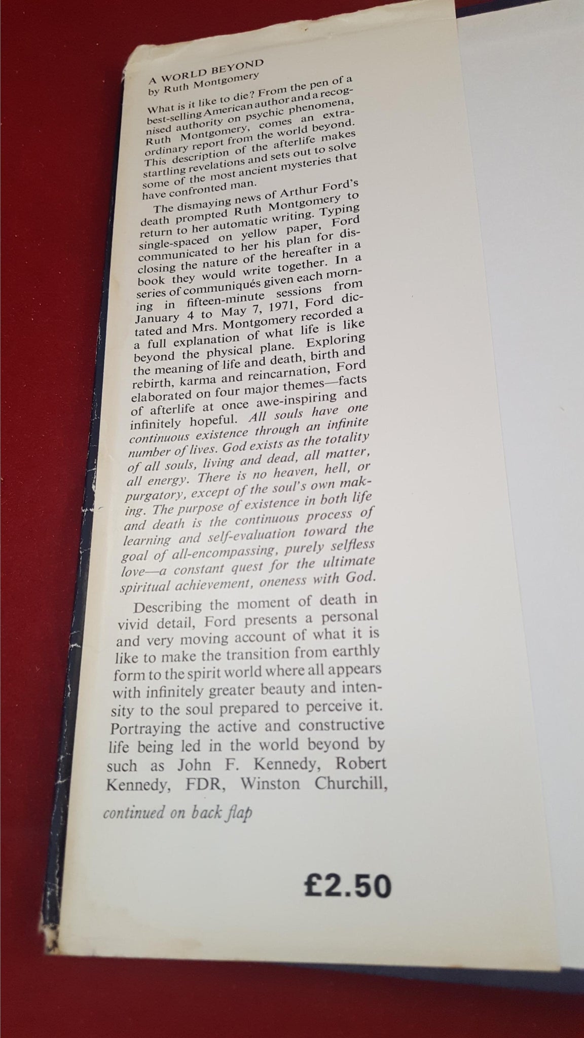 Ruth Montgomery - A World Beyond, Souvenir Press, 1973, First British ...