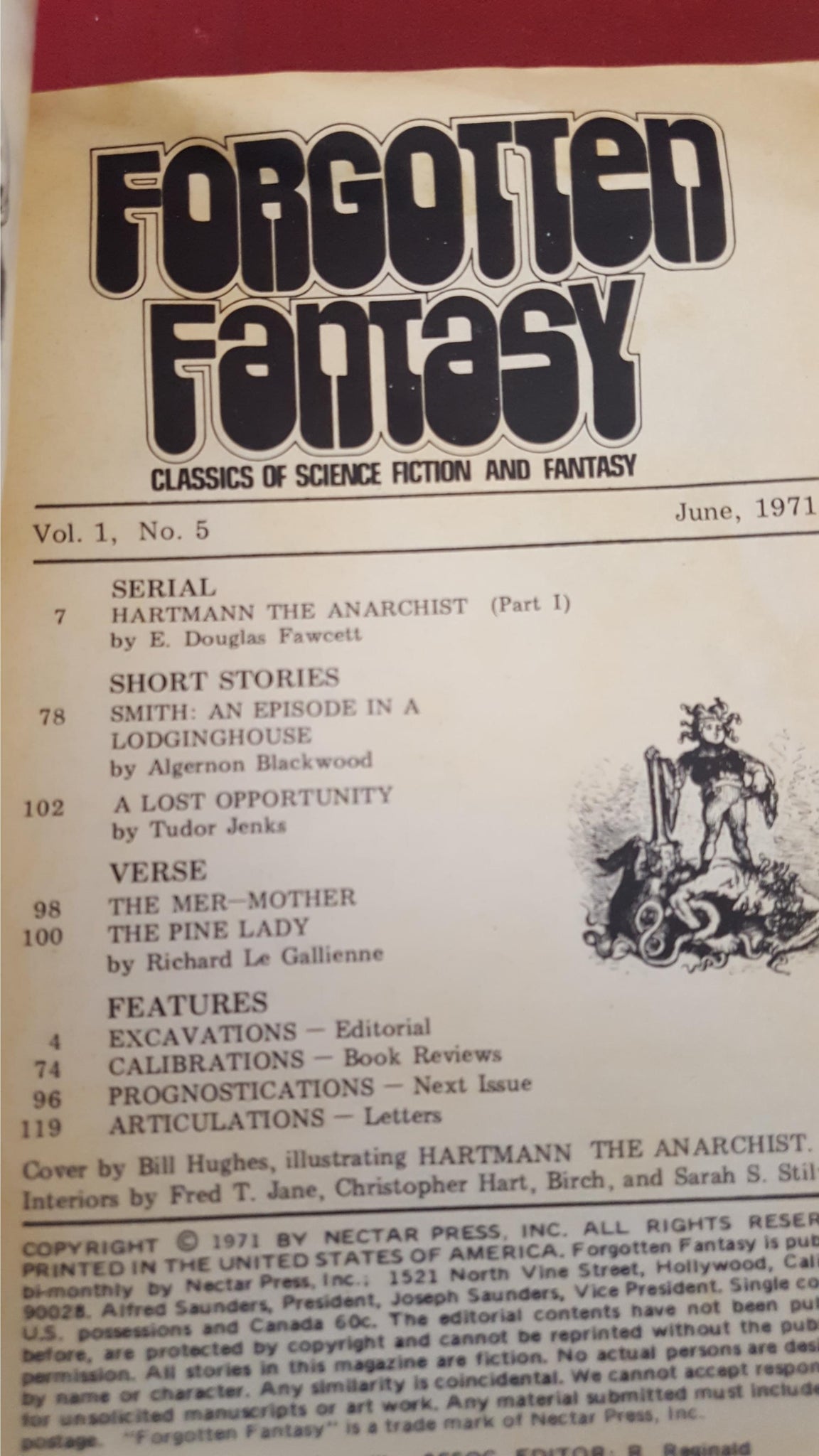 Forgotten Fantasy Volume 1 Number 1 - 5, October 1970 - June 71, All 5 ...