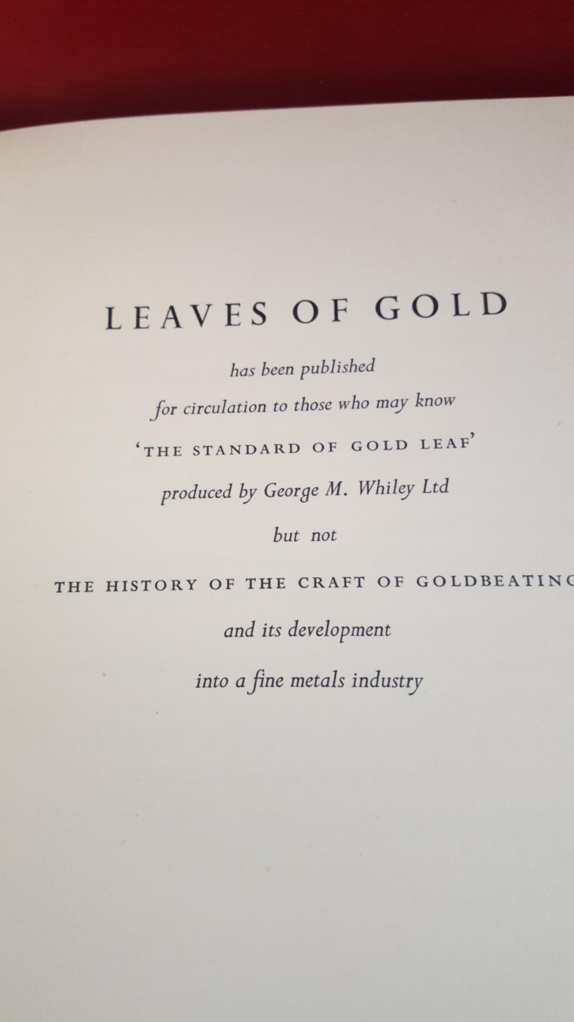 george whiley gold leaf