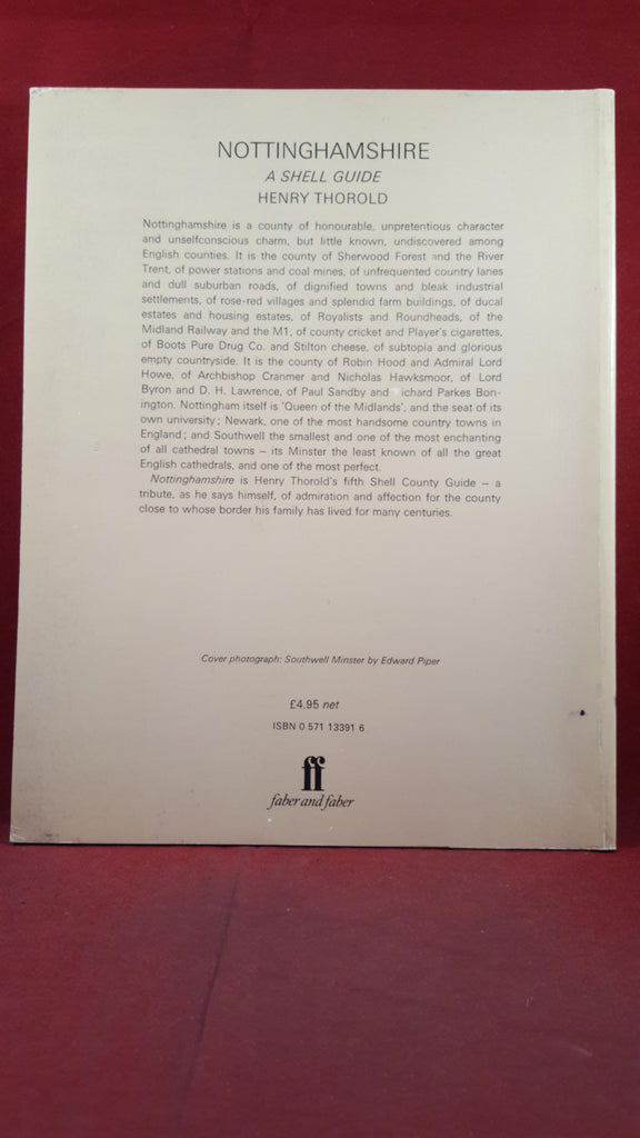 Henry Thorold - A Shell Guide-Nottinghamshire, Faber & Faber, 1984, Fi ...