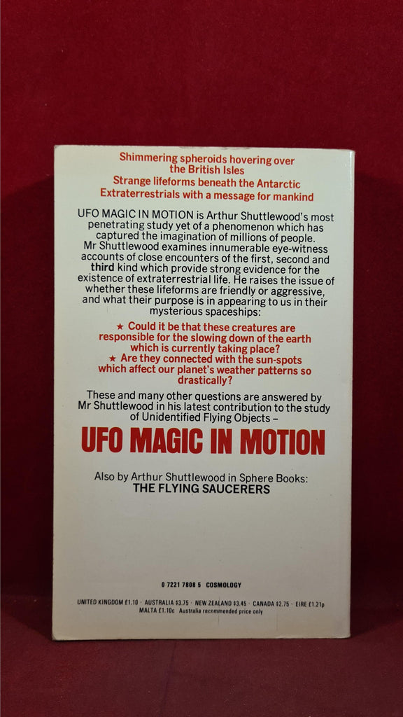 Arthur Shuttlewood - UFO Magic In Motion, Sphere Books, 1979, First Ed ...