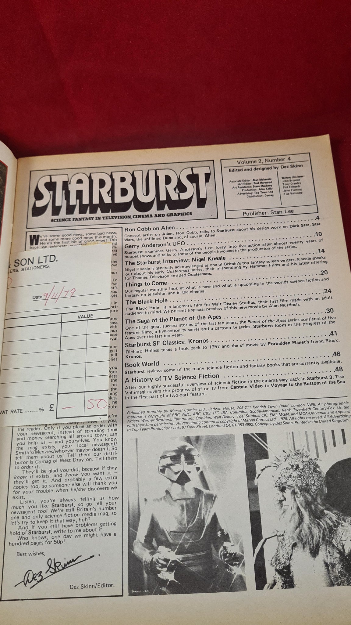 Starburst Volume 2 Number 4 1979, Marvel Comics – Richard Dalby's Library
