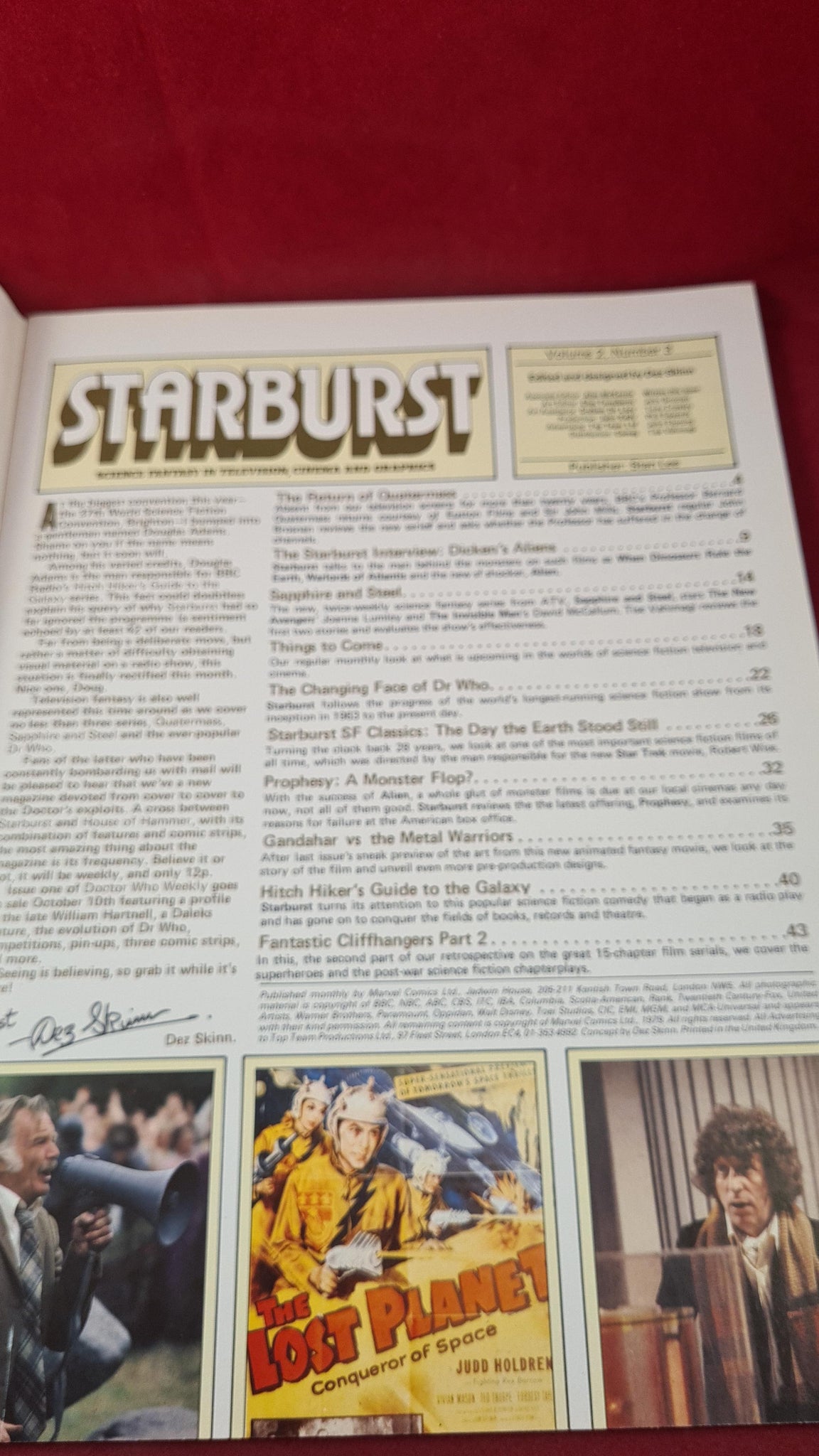Starburst Volume 2 Number 3 1979, Marvel Comics – Richard Dalby's Library