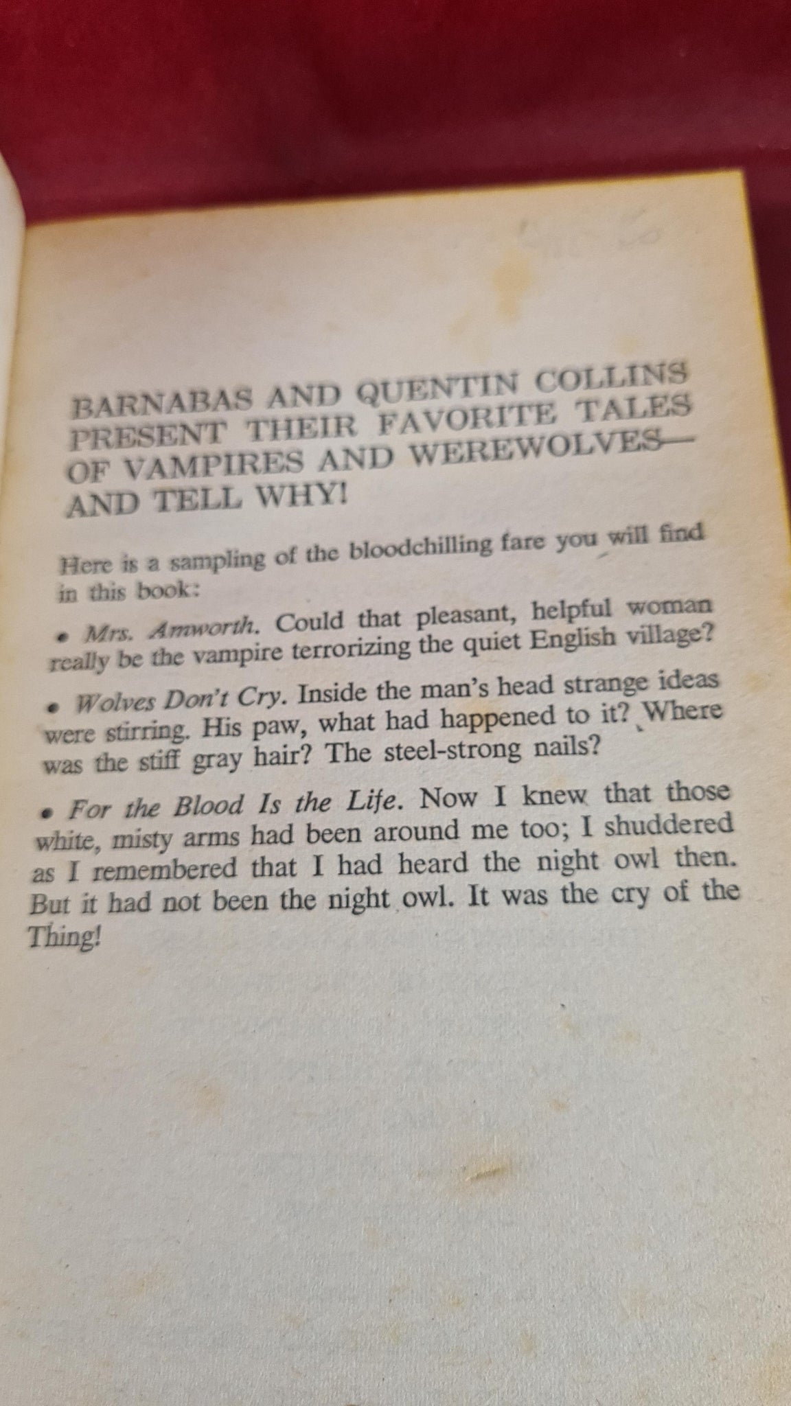 Barnabas & Quentin Collins-The Dark Shadows Vampires & Werewolves,1970 ...