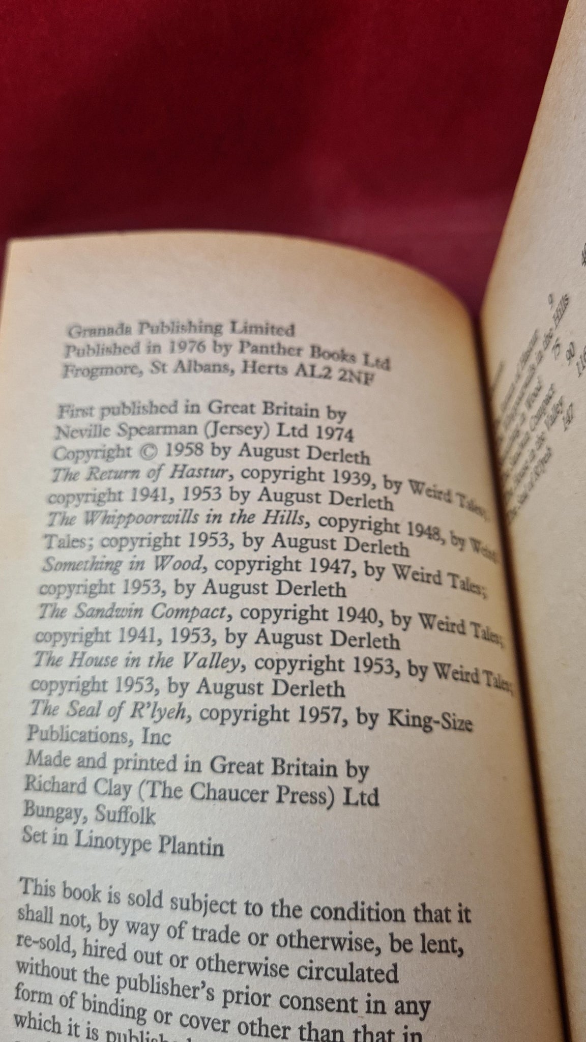 August Derleth - The Mask of Cthulhu, Panther, 1976, Paperbacks ...