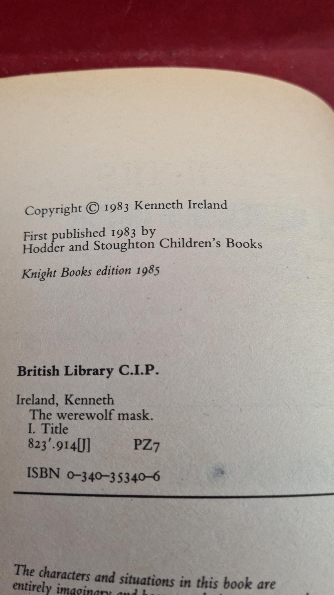 Kenneth Ireland - The Werewolf Mask, Knight Books, 1985, Paperbacks ...