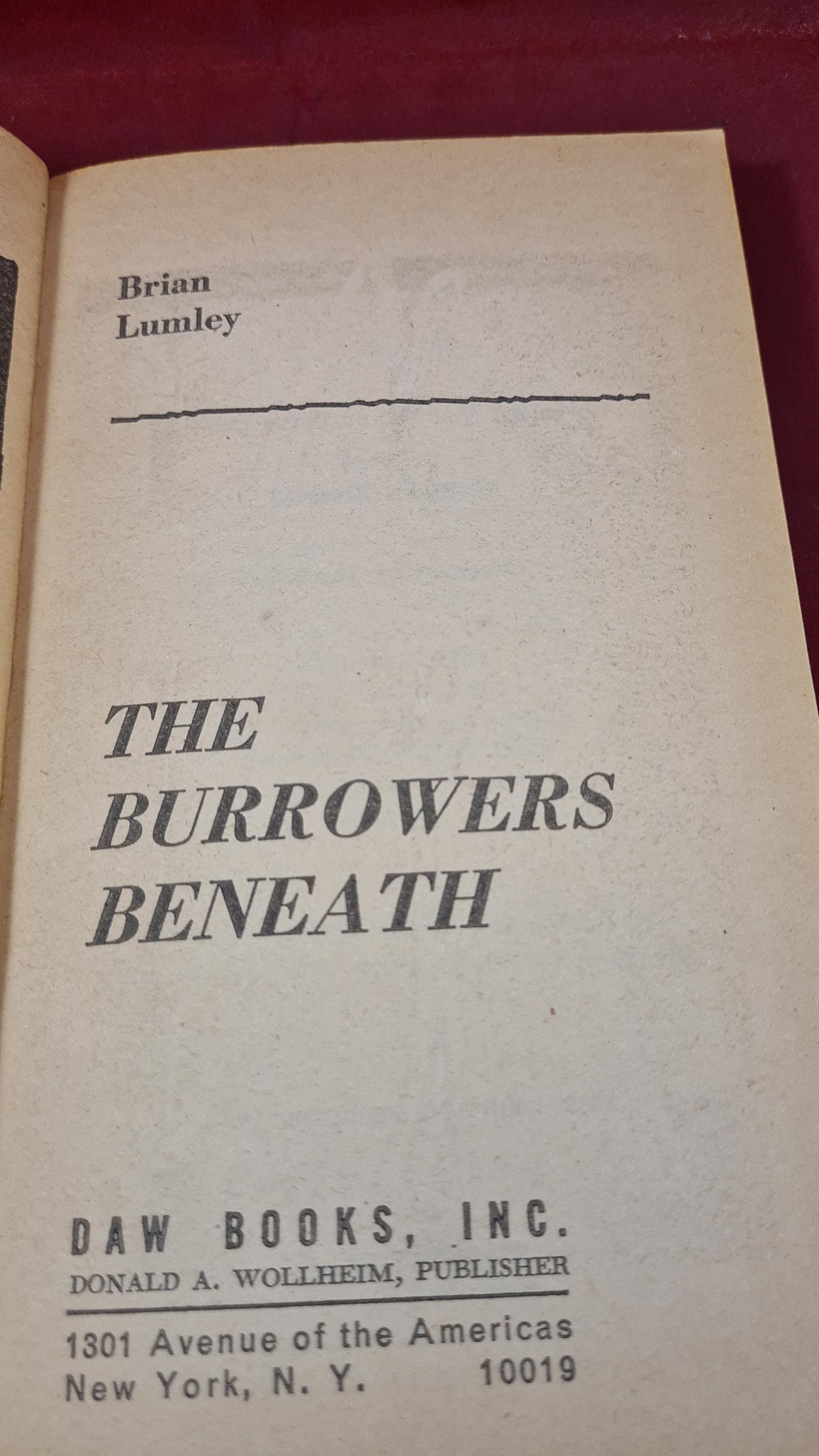 Brian Lumley - The Burrowers Beneath, Daw Books, 1974, First Edition ...