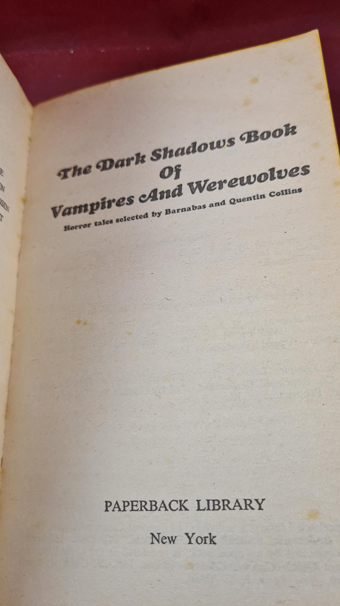 Barnabas & Quentin Collins - Dark Shadows Book of Vampires & Werewolve ...