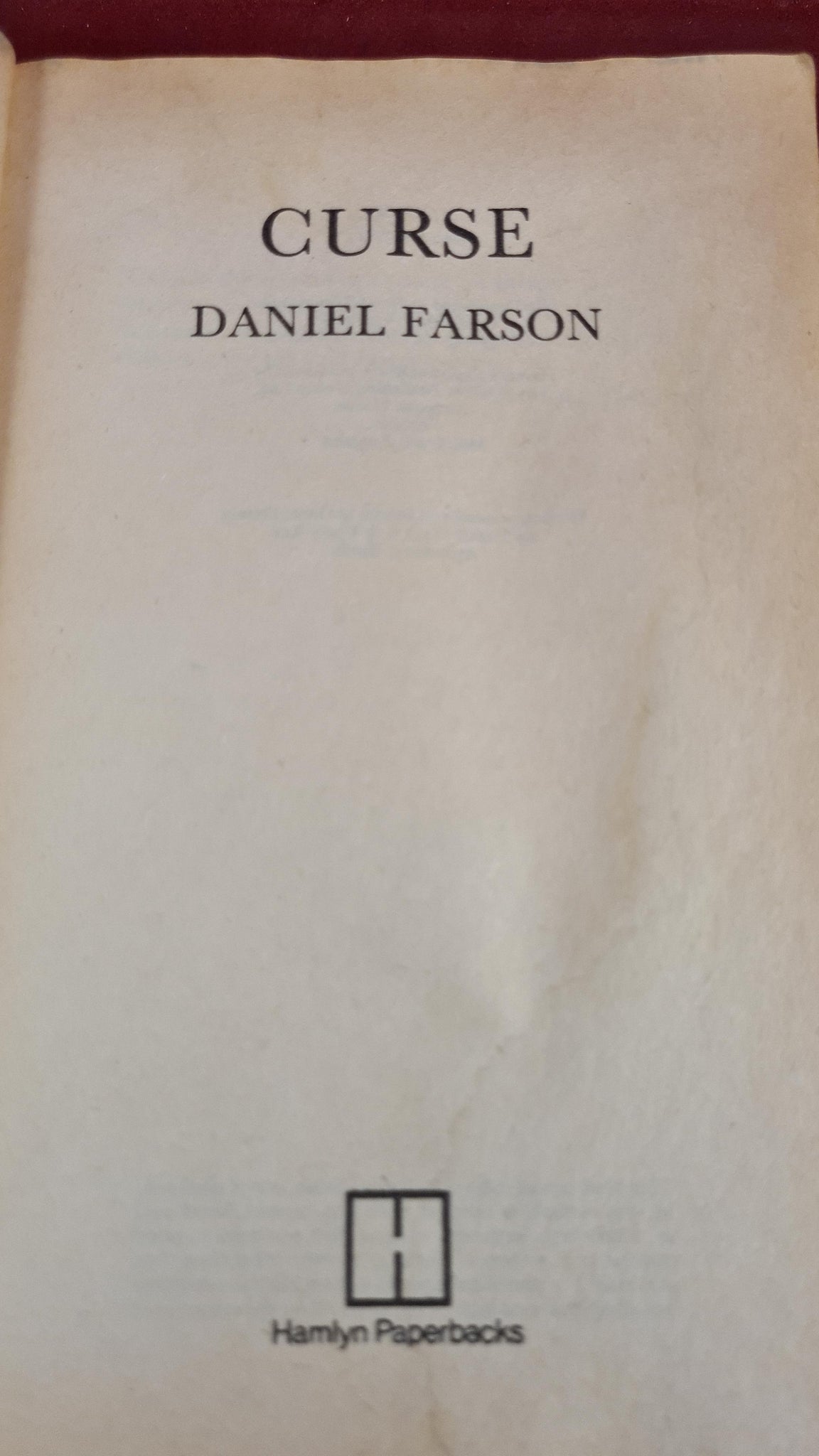 Daniel Farson - Curse, Hamlyn Paperbacks, 1980 – Richard Dalby's Library