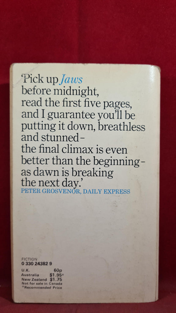 FREE WHEN PURCHASED WITH ANOTHER BOOK-Peter Benchley - Jaws, Pan Books ...
