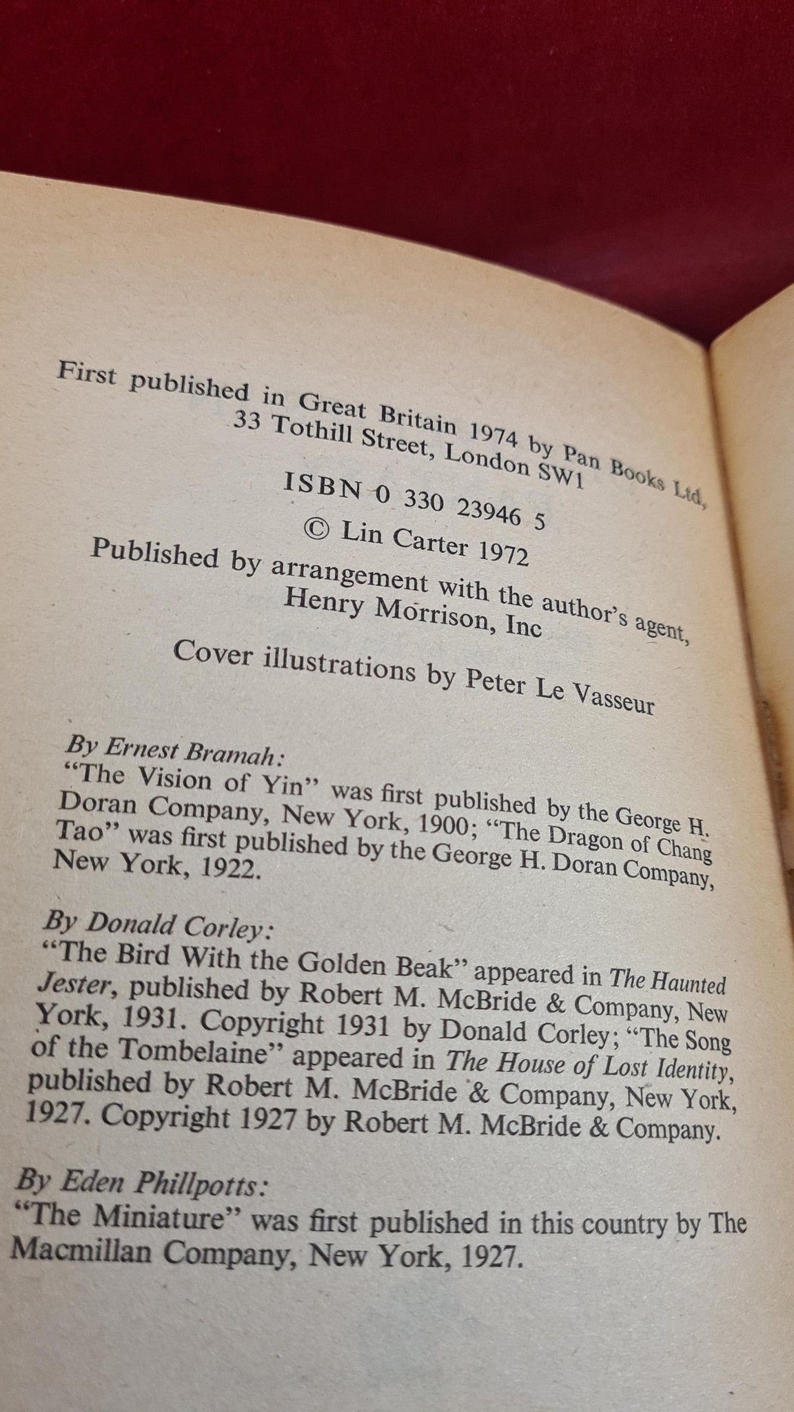 Lin Carter - Discoveries in Fantasy, Pan/Ballantine, 1974, First GB Ed ...