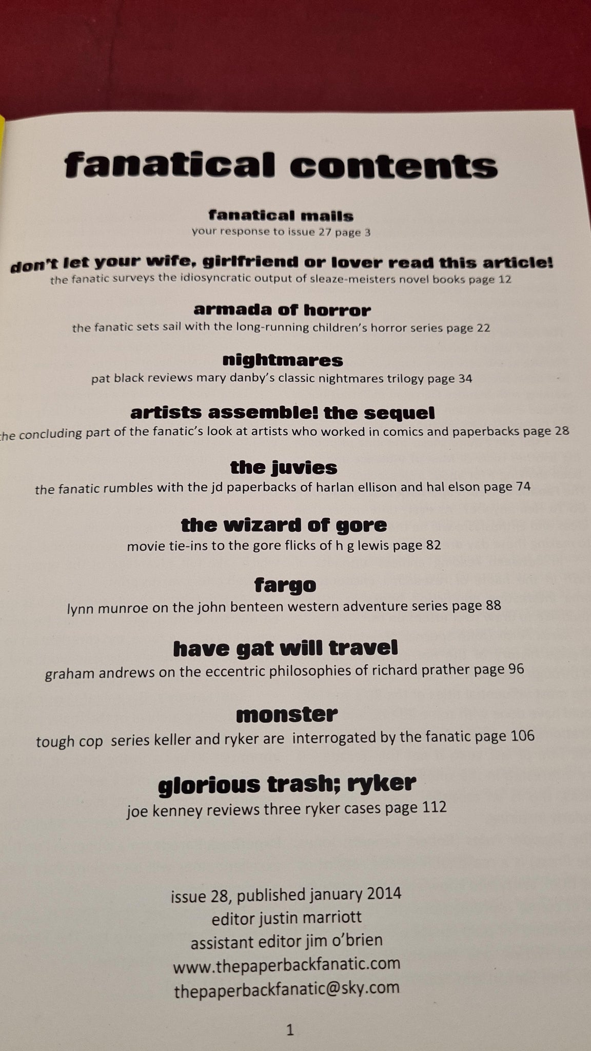 The Paperback Fanatic 28, January 2014, Paperbacks – Richard Dalby's ...