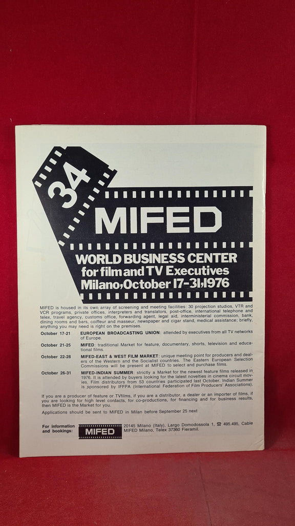 Take One Magazine Volume 5 Number 4 October 1976 – Richard Dalby's Library