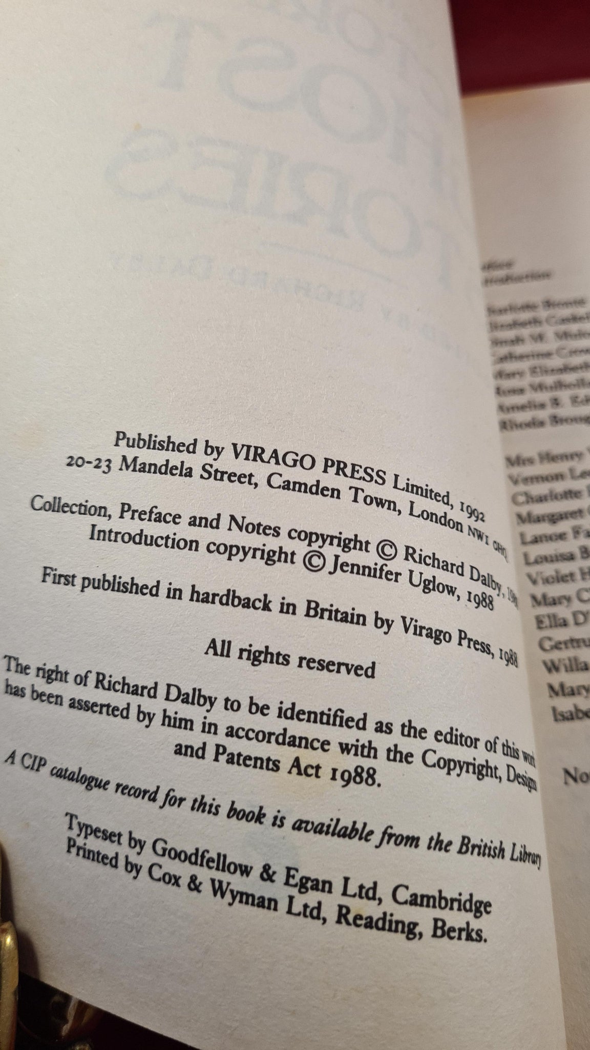 Richard Dalby - Victorian Ghost Stories, Virago Press, 1992, Paperback ...