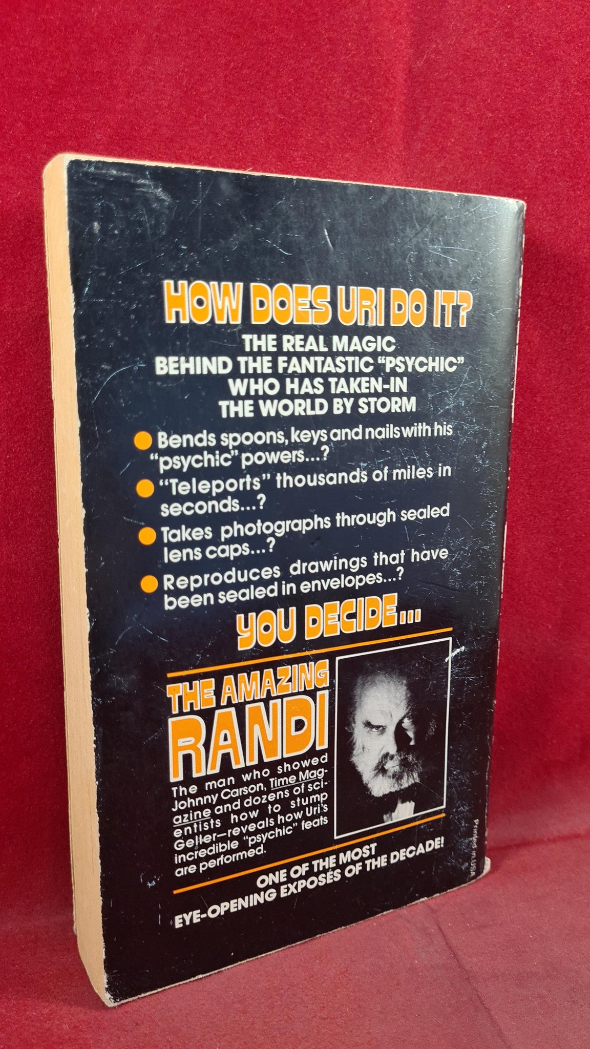 The Amazing Randi - The Magic of Uri Geller, Ballantine, First 1975 Pa ...