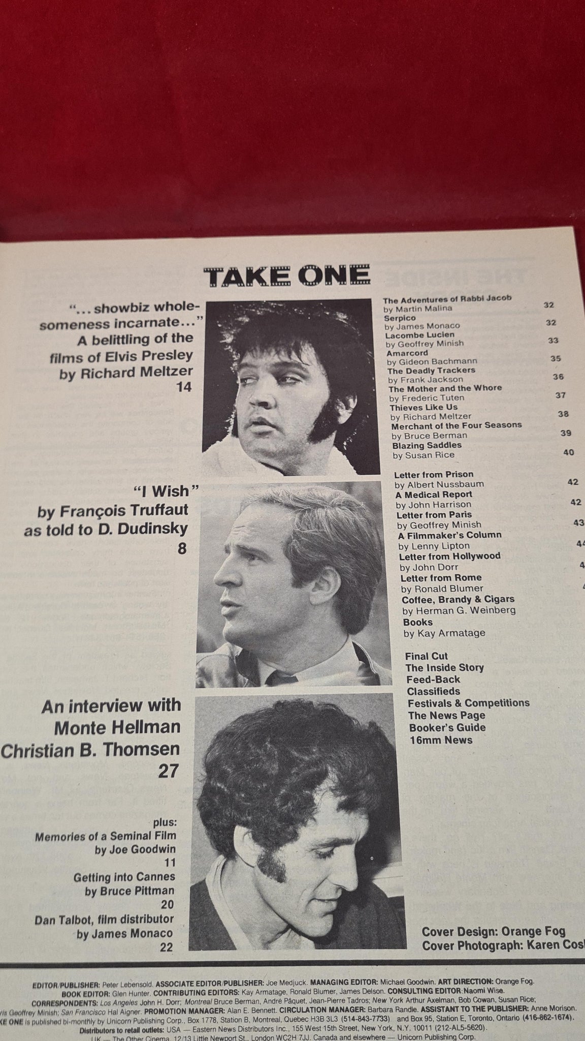 Take One Magazine Volume 4 Number 2 November-December 1972 – Richard ...