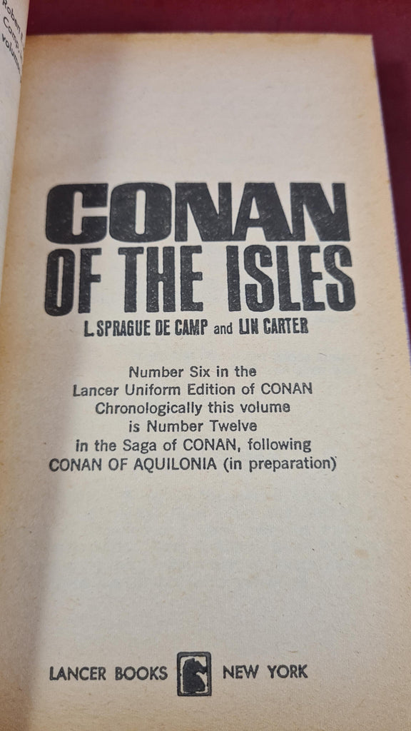 L Sprague De Camp & Lin Carter - Conan of the Isles, Lancer Books, 196 ...
