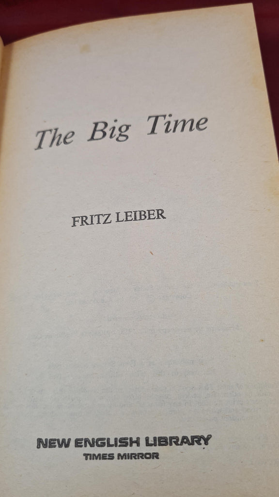 Fritz Leiber - The Big Time, New English Library, 1969, Paperbacks ...