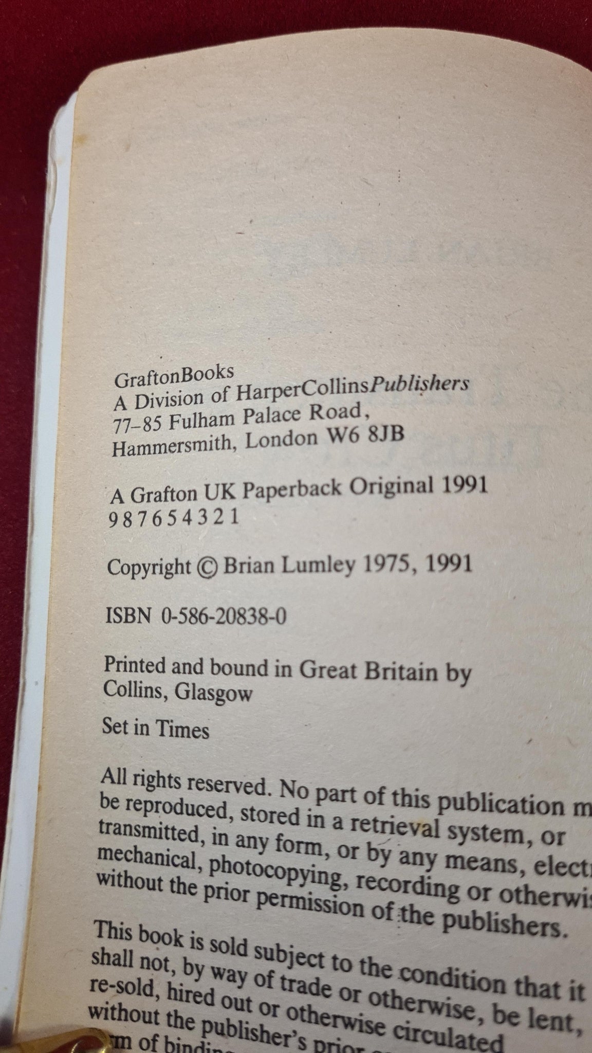 Brian Lumley - The Transition of Titus Crow, Grafton UK First Edition ...