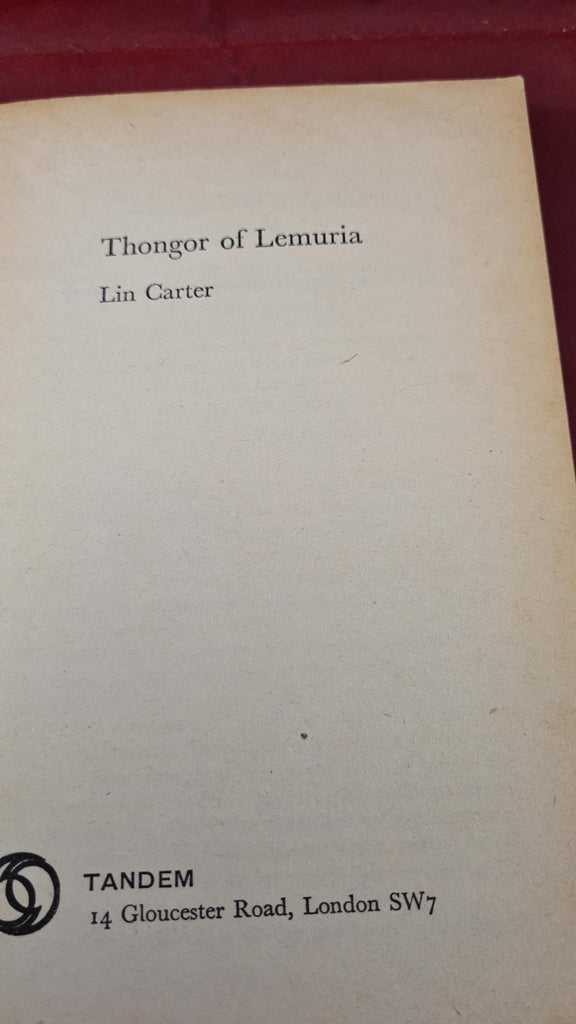 Lin Carter - Thongor of Lemuria, Tandem, 1970, Paperbacks – Richard ...