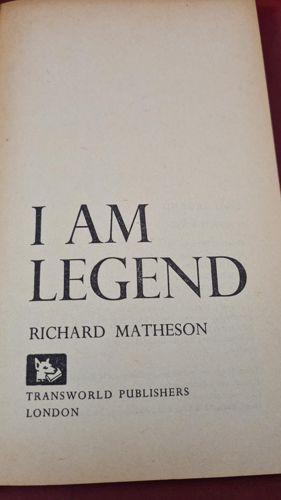 Richard Matheson - I Am Legend, Corgi Books, 1962, Paperbacks – Richard ...