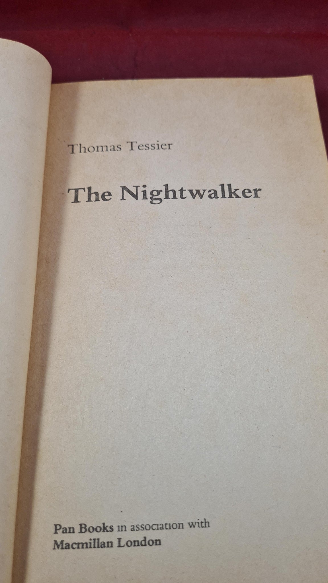 Thomas Tessier - The Nightwalker, Pan Books, 1980, Paperbacks – Richard ...