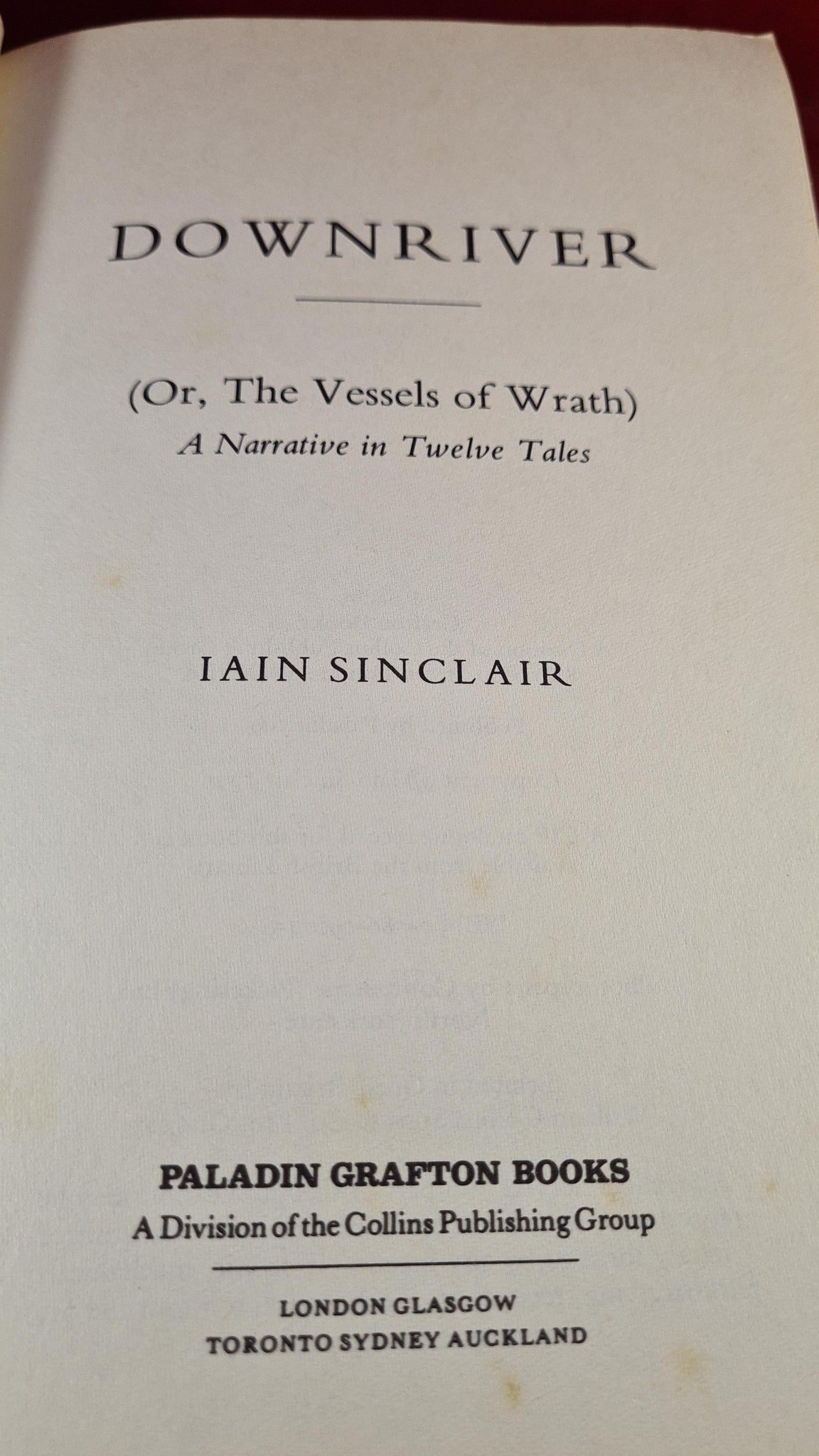 Iain Sinclair - Downriver, Paladin Grafton Books, 1991, Paperbacks ...