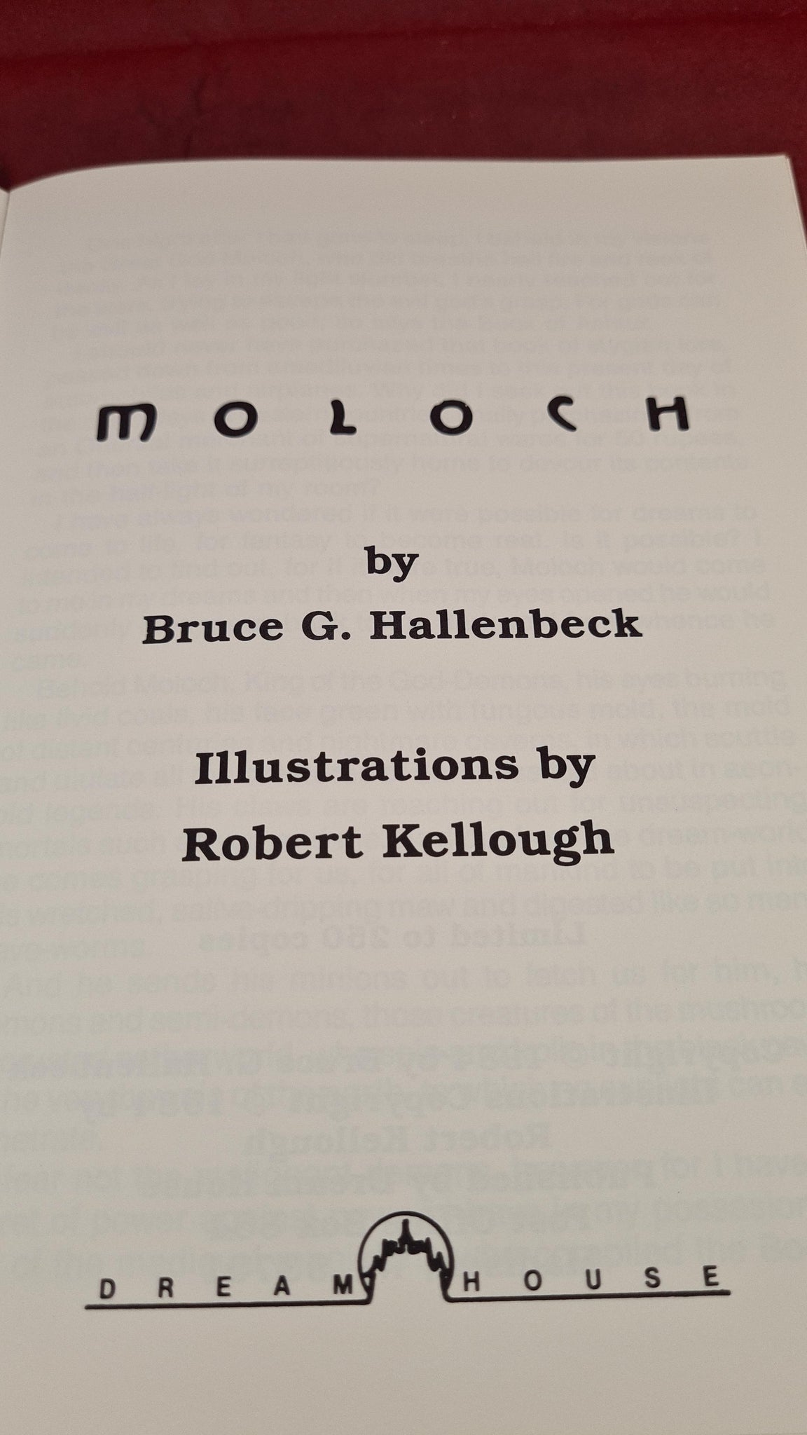 Bruce G Hallenbeck - Moloch, Dream House, 1984, Limited – Richard Dalby ...