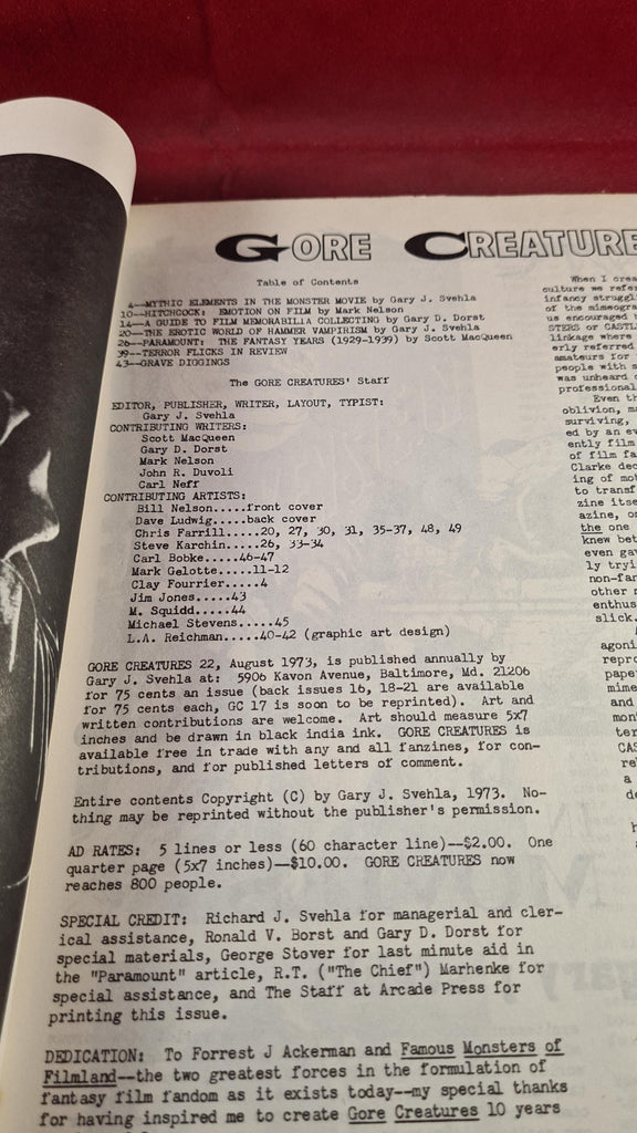 Gore Creatures Number 22 August 1973 – Richard Dalby's Library