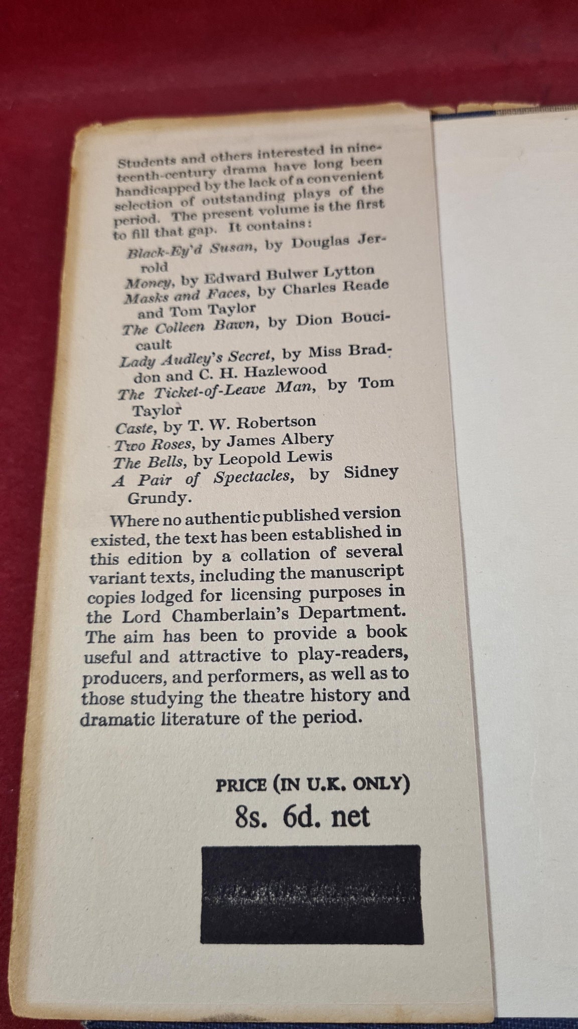 George Rowell - Nineteenth Century Plays, Oxford, 1953, First Edition ...