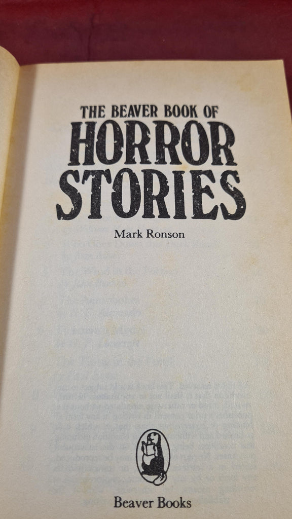 Mark Ronson - Horror Stories, Beaver Books, 1981, Paperbacks – Richard ...