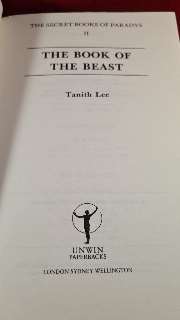 Tanith Lee - The Book Of The Beast, Unwin Paperbacks, 1988, First Edit ...