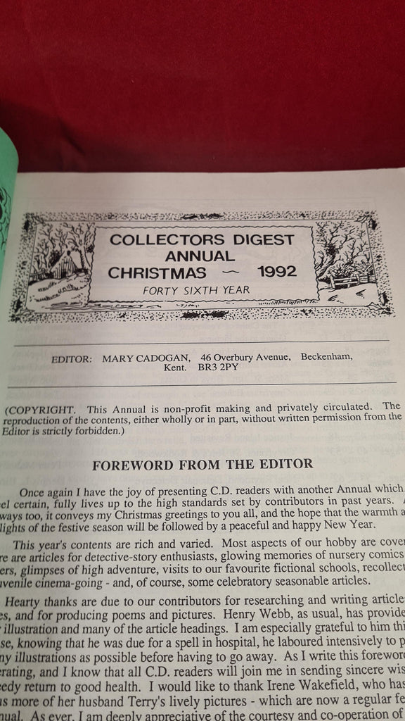 Mary Cadogan - Collectors Digest Annual 1992 – Richard Dalby's Library