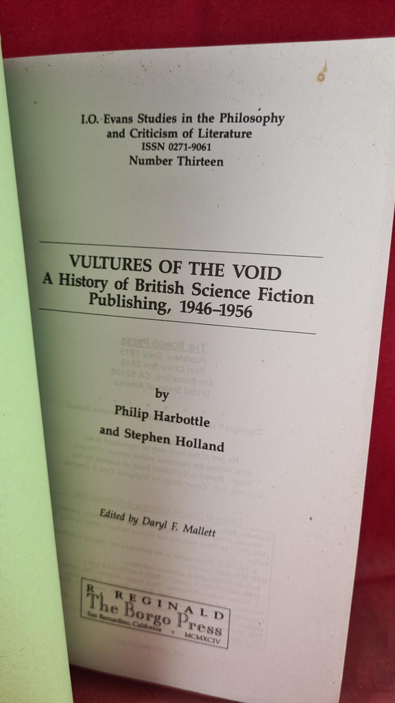 Philip Harbottle & Stephen Holland - Vultures of the Void, Borgo Press ...