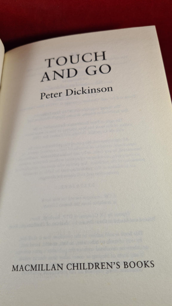 Peter Dickinson - Touch and Go, First UK Macmillan Children's Books, 1 ...