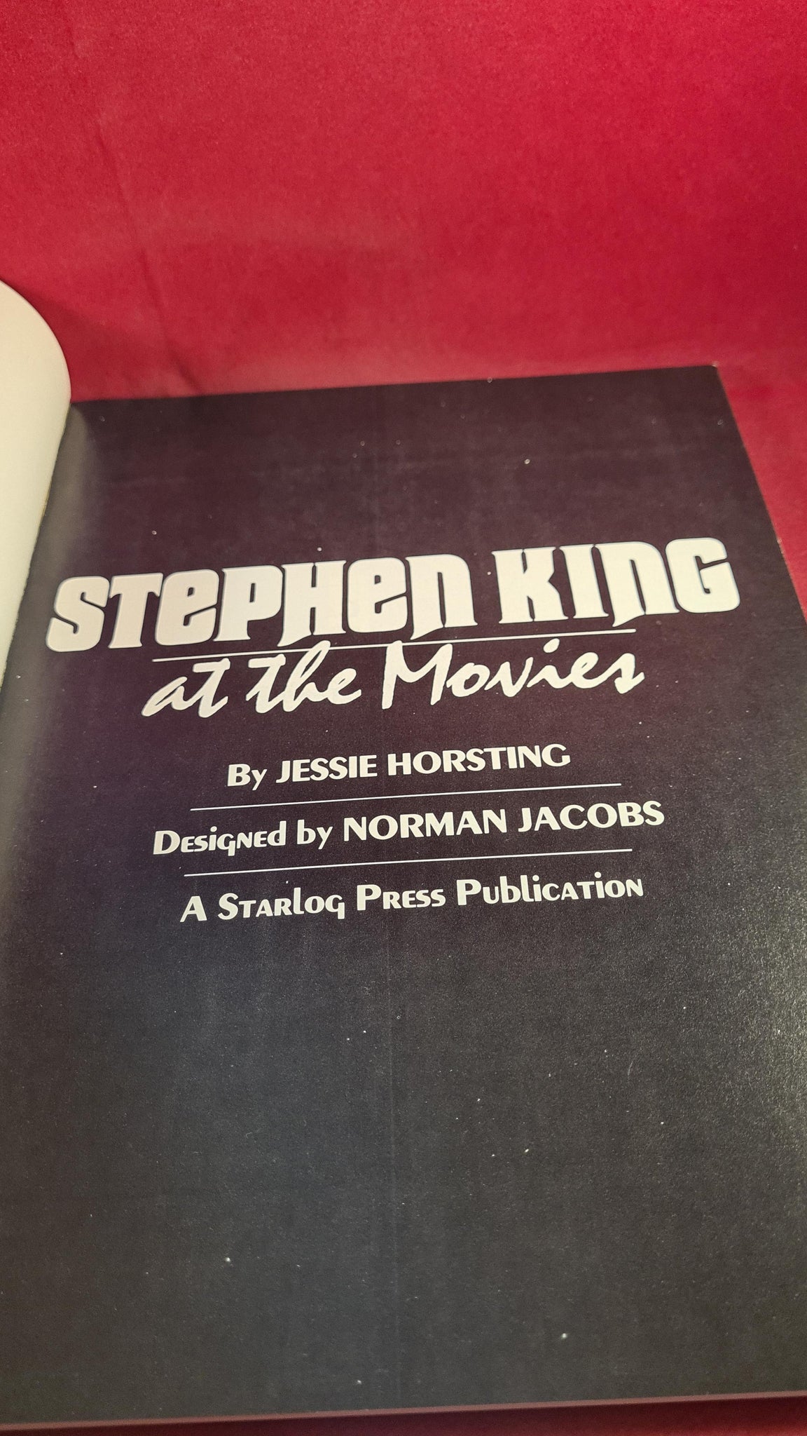 Jessie Horsting - Stephen King at the Movies, Starlog Press, 1986 ...